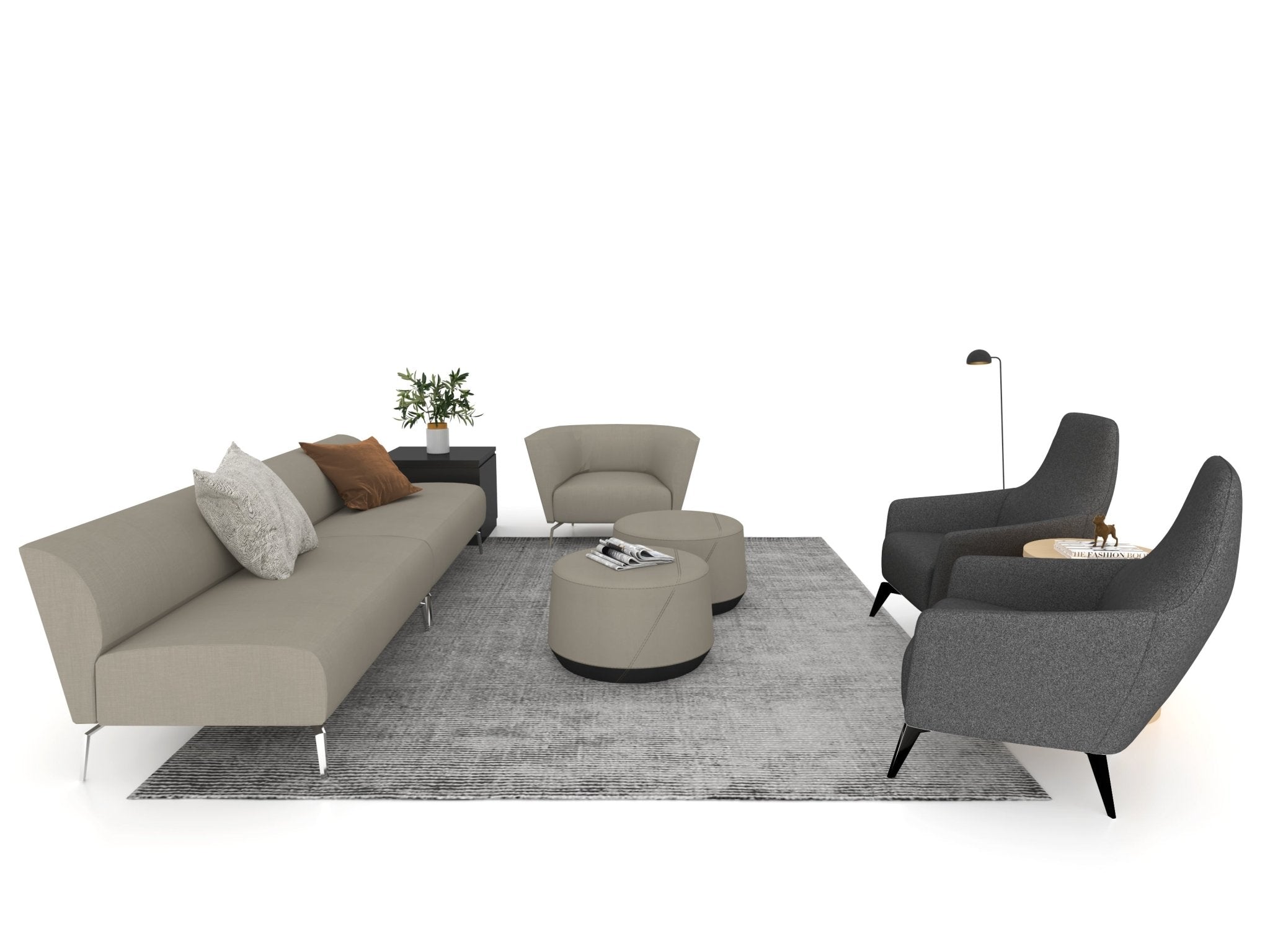 Jot Double Middle Lounge Chair by Friant – Wholesale Office Furniture